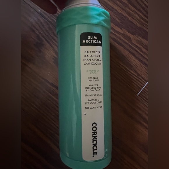 Corkcicle | Dining | Corkcicle Turquoise Purple Slim Skinny Can Koozie ...